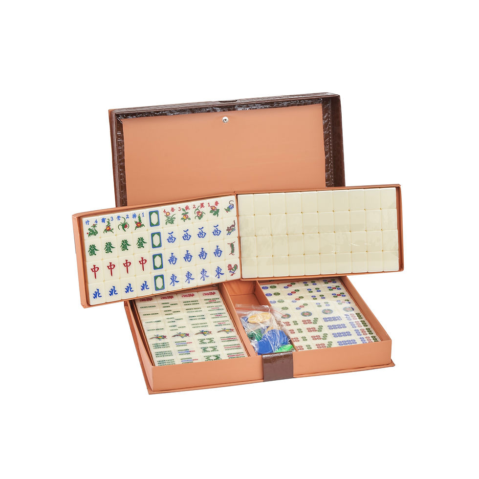37mm A1 Size All Ivory Colour Mahjong Set | Swee Huat Plastic Co