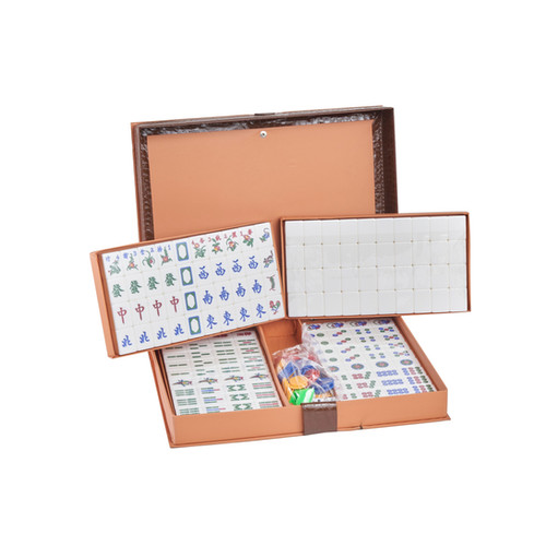 37mm A1 Size All White Colour Mahjong Set | Swee Huat Plastic Co
