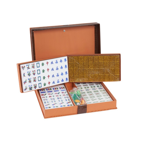 37mm A1 Size High Quality Crystal Gold Mahjong Set | Swee Huat Plastic Co