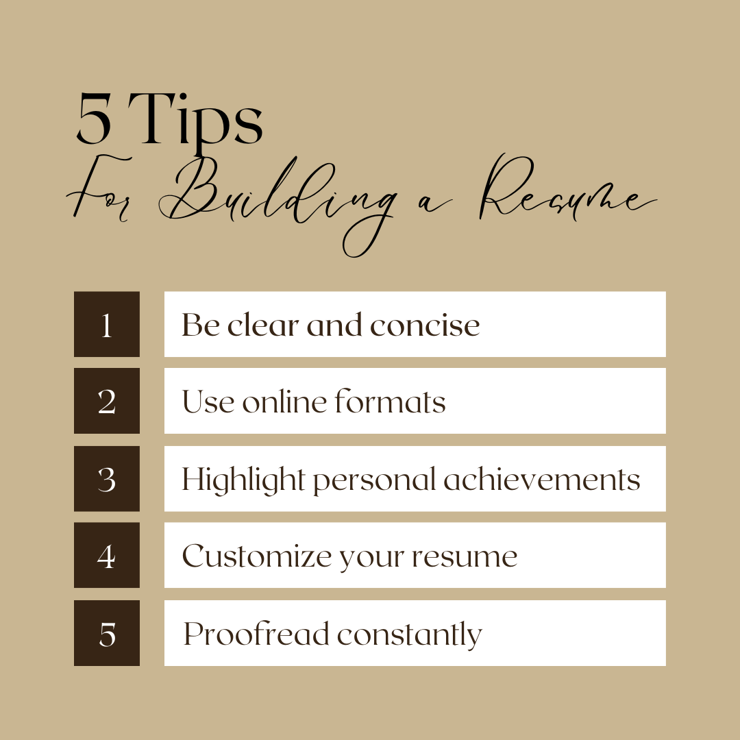 5 Resume Tips To Help You Build A Great Resume