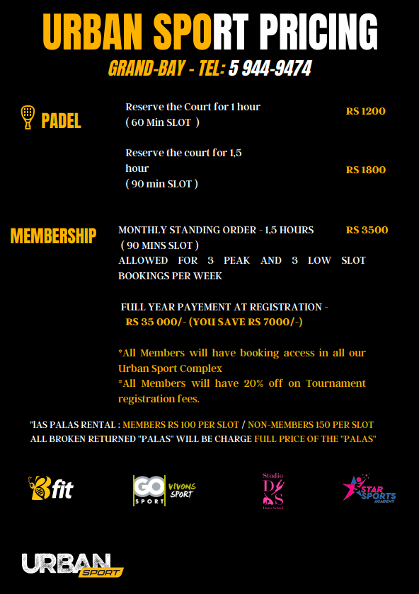 Padel Prices | Urban Sport