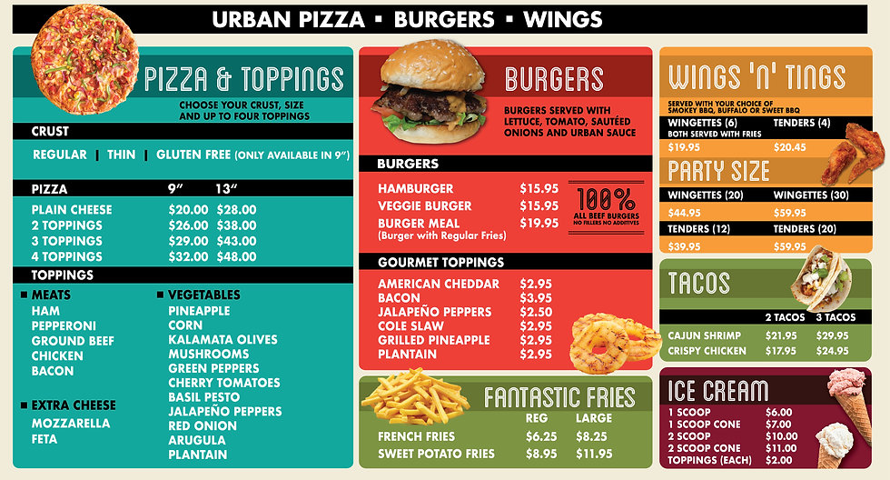 Menu | urbankitchenbarbados