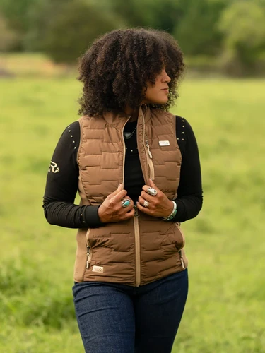 Ranch Girls Vest `AMANDA`almond