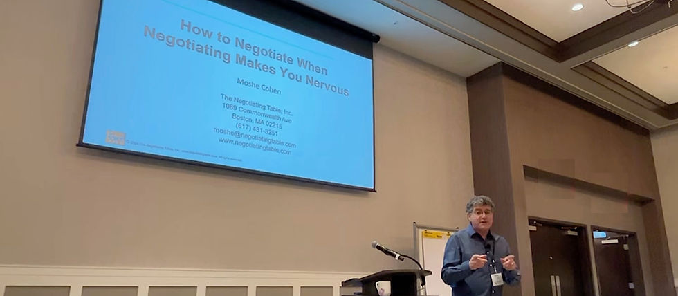 negotiation table or negotiating table