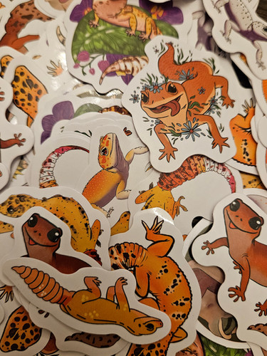10-Pc Leopard Gecko Sticker Bundle | The Reptile Nook