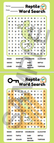 Reptile Word Search Worksheet | The Reptile Nook
