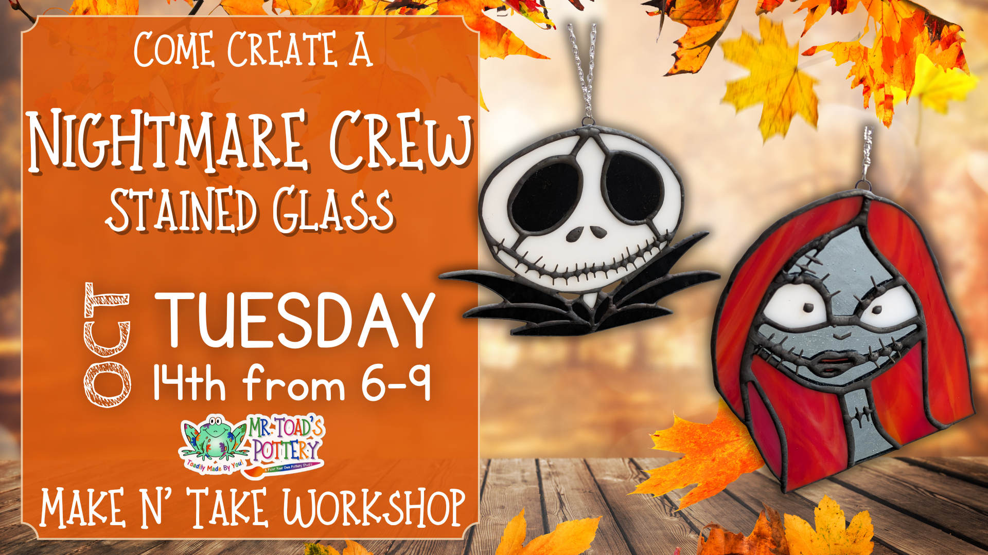 Nightmare Crew Stained Glass Workshop | Mr. Toads DIY Studio