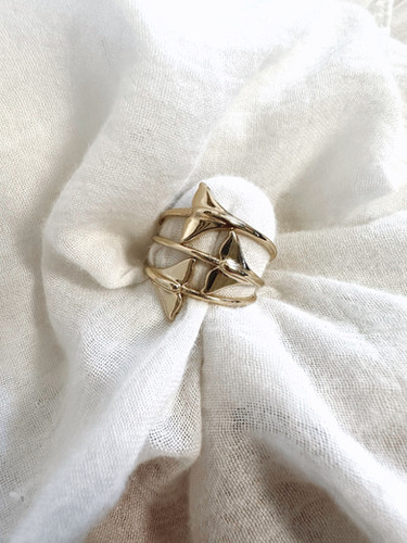 Whale Tail Ring 18k Gold Filled | Luukai Designs