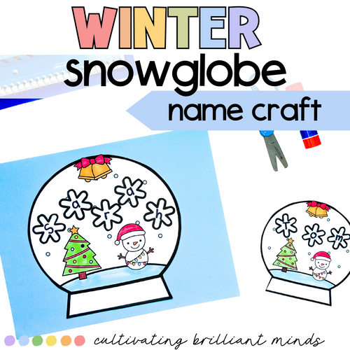 Snow Globe Name Craft | Holiday Craft | Bulletin Board | Winter ...
