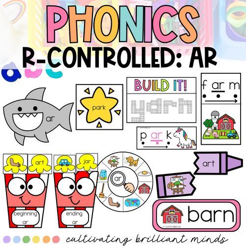 R-Controlled AR Phonics Centers & Worksheets | Phonics Activities ...
