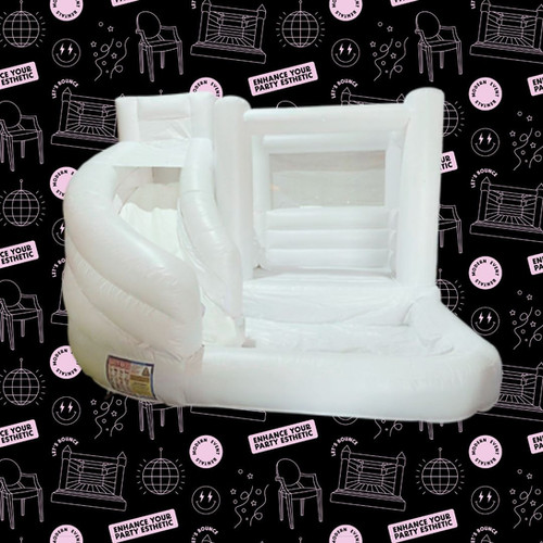 Large White Curved Slide (Water Bounce or Ballpit Combo) | Modern Party ...