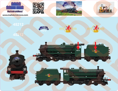 Sticker Sheet For LEGO MOC of The JACOBITE TRAIN by Prodbricks ...