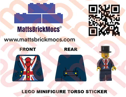 Lego Minifigure Torso Stickers (various) | MattsBrickMocs