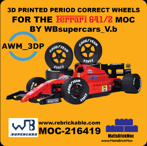 3D Printed period correct 5 spoke wheels for Ferrari 641/2 MOC by ...