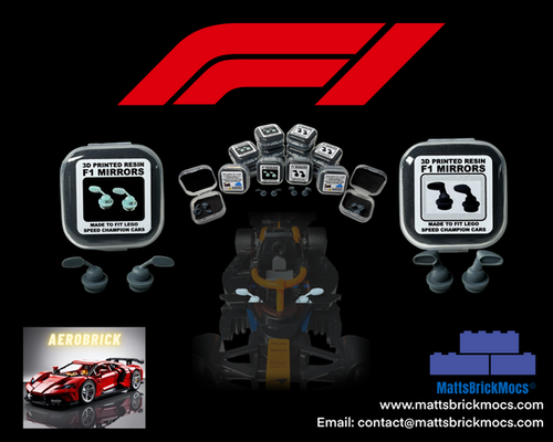 3D Resin Printed Mirrors For LEGO Speed Champion F1 Sets | MattsBrickMocs