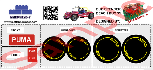 Sticker Sheet For grandpa-x's Bud Spencer Beach Buggy Design ...