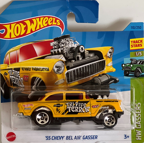 Hot Wheels 55 Chevy Bel Air Gasser HW Gassers 1/64th Diecast Model Car ...