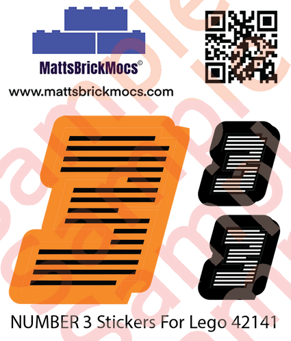 Number Sticker set for Lego set 42141 | MattsBrickMocs