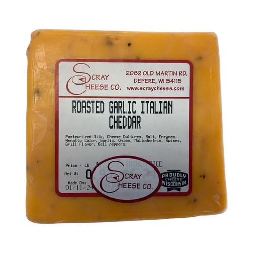 Roasted Garlic Italian Cheddar 1 lb. | scray