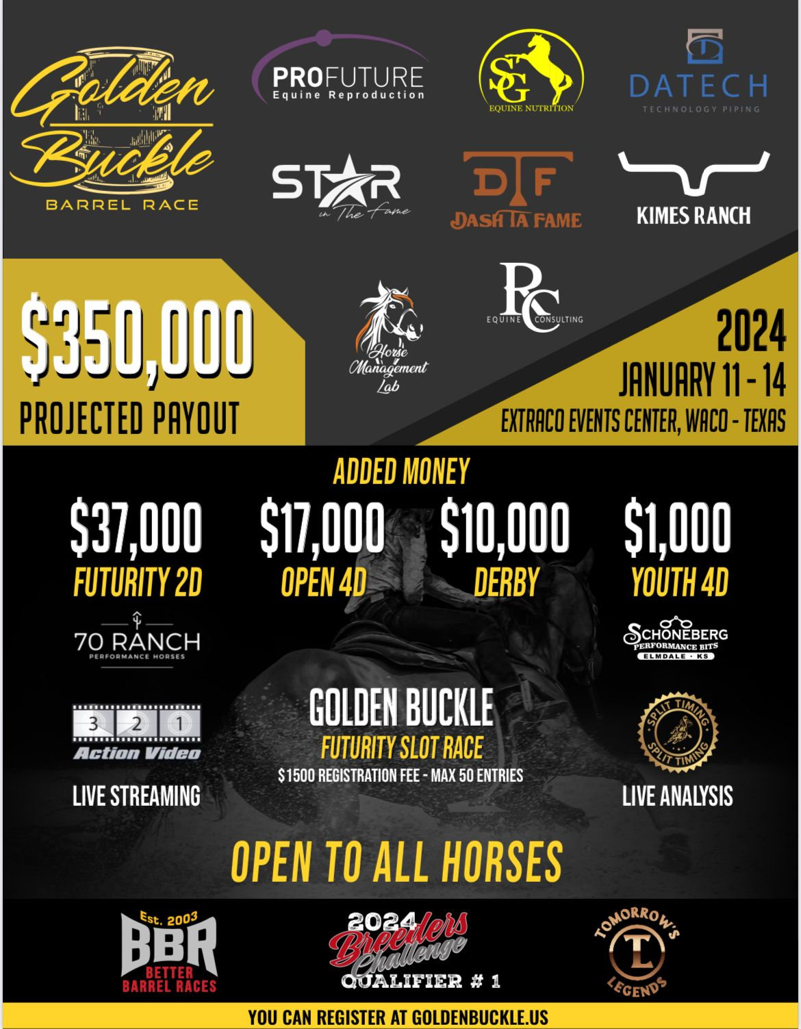 GOLDEN BUCKLE BARREL RACE USA