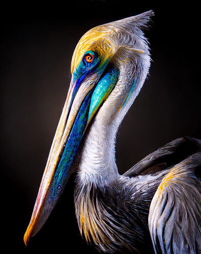 Rainbow Pelican | Topsail Art Gallery