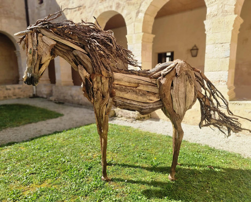CHEVAL TOUT EN BOIS FLOTTE sur commande et dimension de 3000 à 5000 ...