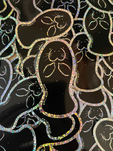 Profanity Manatee Stickers - Glitter Edition | Old Florida Vibes