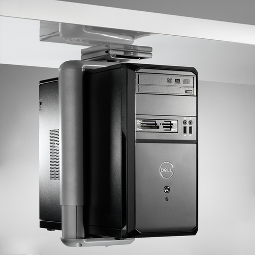 Buy Jaw Suspended Silver CPU Holder For Office Desks & Workstations