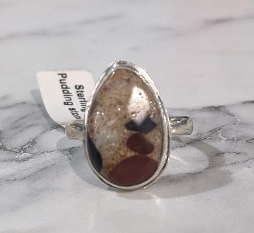 Oval Pudding Stone Ring | Gold Mine Jewelry