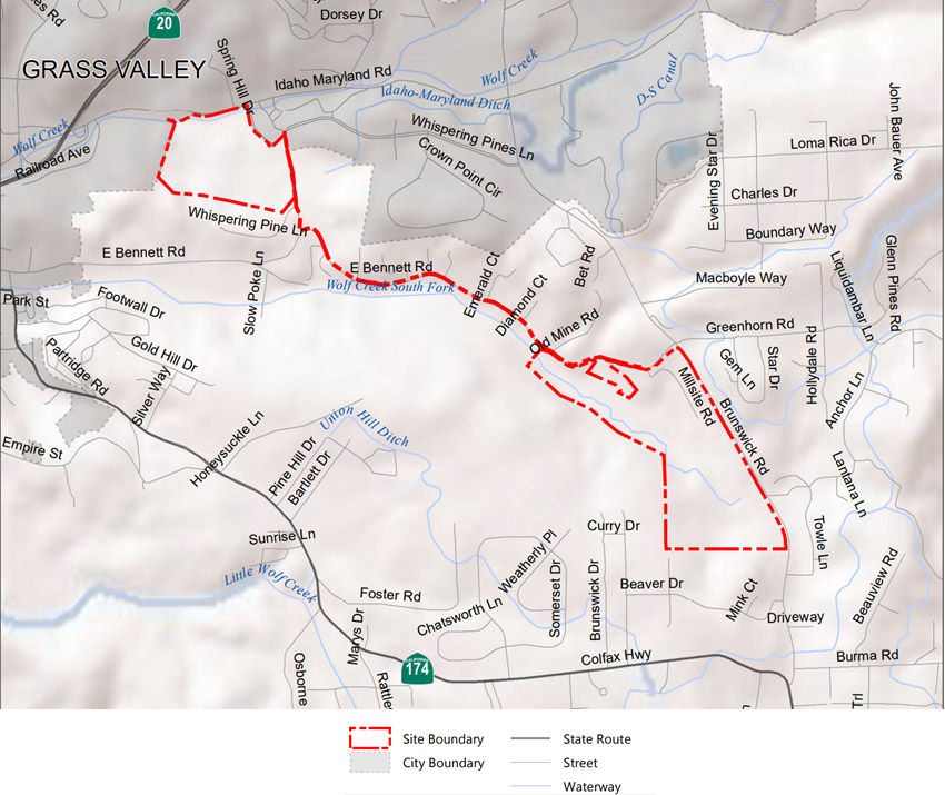 Idaho-Maryland Mine Mineral Rights Map