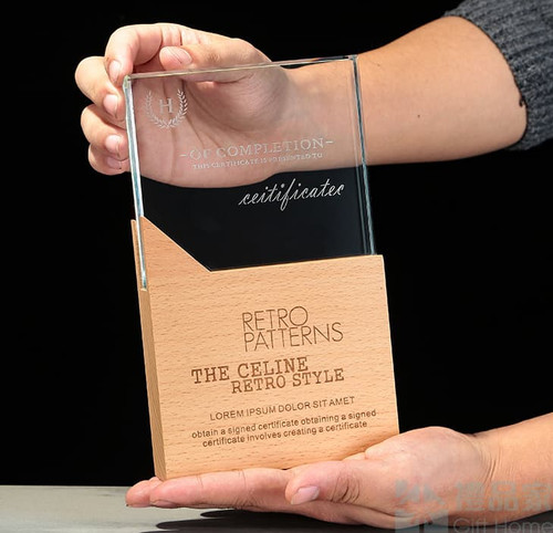 Customized wooden support crystal medals | Gift Home