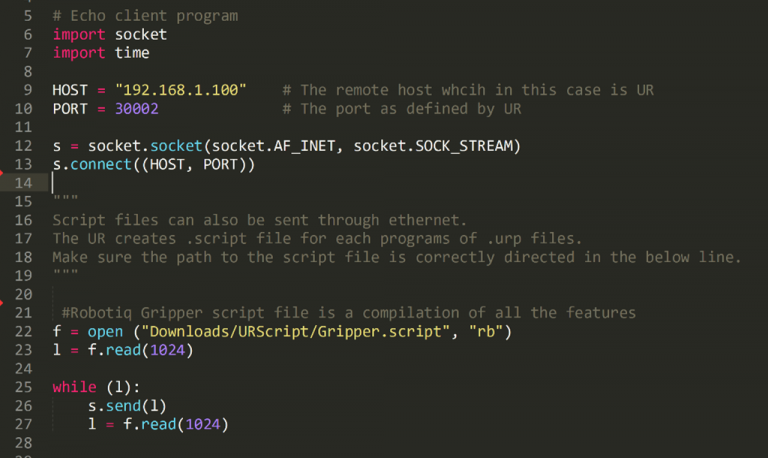 Controlling A Universal Robots Cobot Using Python