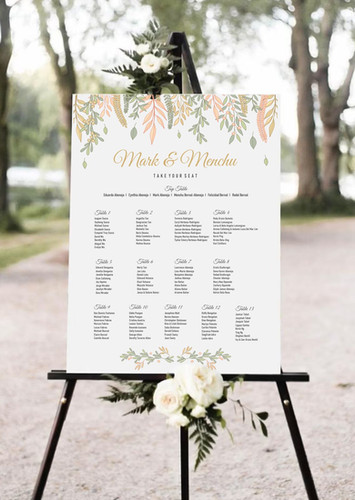 Seating chart signs | AvarDesigns