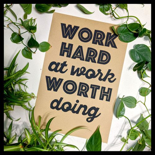 "Work Hard" Poster | MadisonDawneStudios