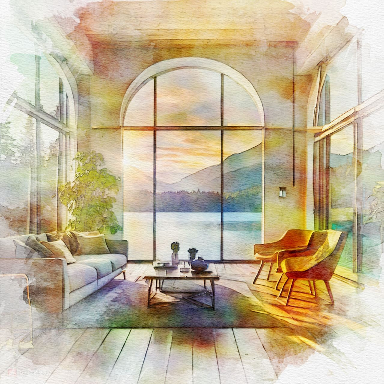 How do you block out light arched windows