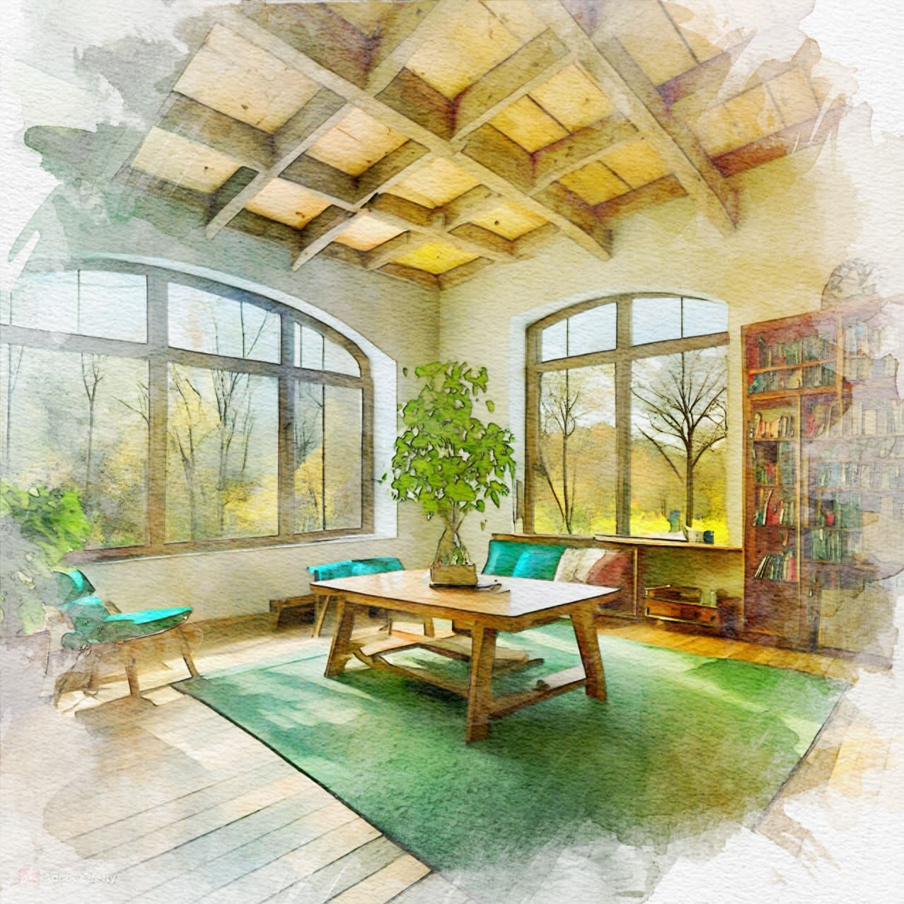 How do you cover a high arched window