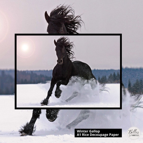Winter Gallop A1 Decoupage Paper | Gathered: A Native M