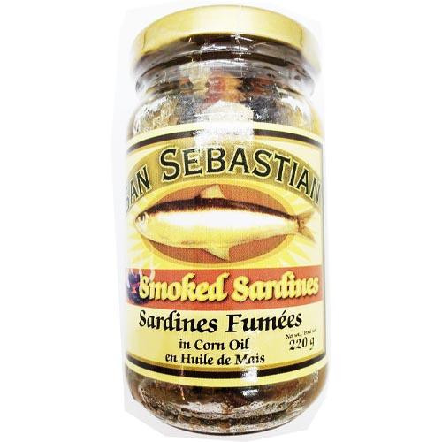 San Sebastian Smoked Sardines in Corn Oil 24x220g | Shiny Star Canada