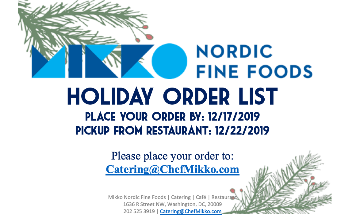 HOLIDAY ORDER LIST IS HERE