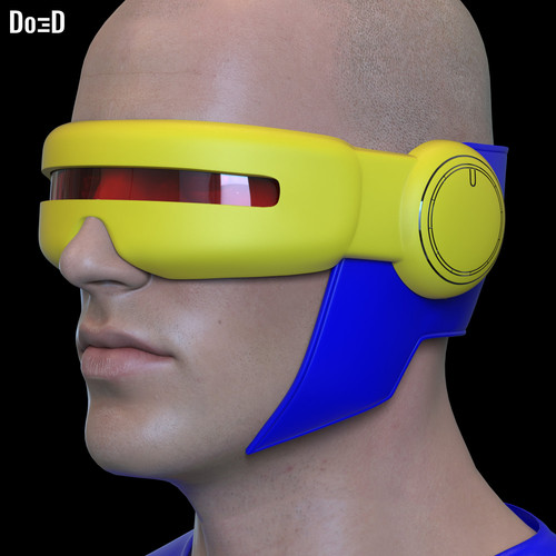 X-Men Cyclops Visor and Back Helmet Cover | 3D Printable Model #C97 | Do3D