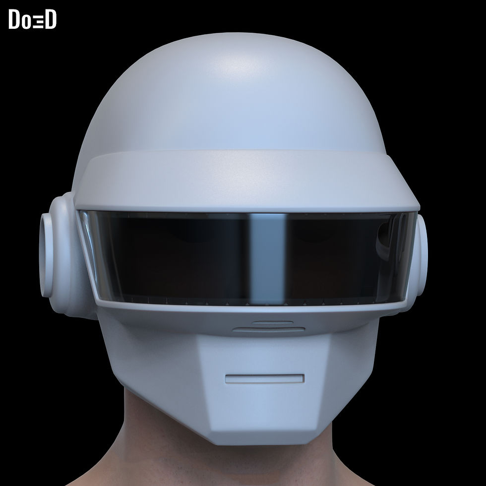 Daft Punk Silver / White Thomas Bangalter Helmet | 3DPrintable Model ...