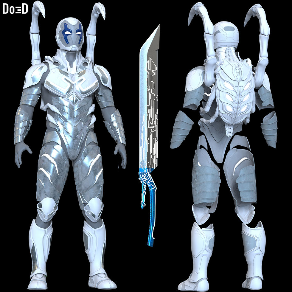 Blue Beetle V2 Full Body Armors + Sword 3D Printable Model STL Print ...