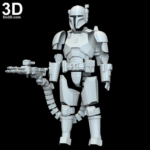 Heavy Infantry Mandalorian Paz Vizla Armor Set | 3D Model Project #6298 ...