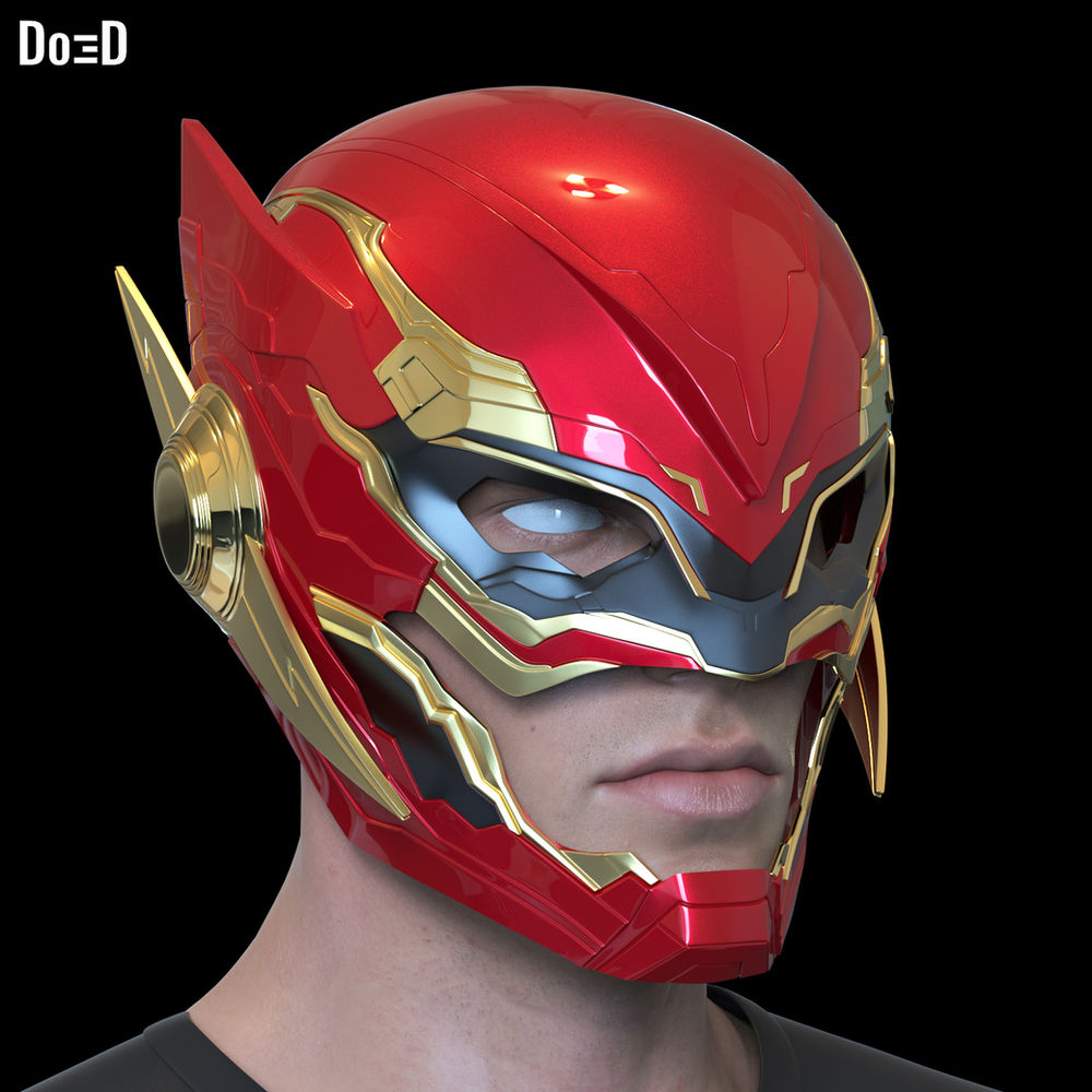 Flash XS 3D printable helmet | Cosplay, Prop STL by Do3D.com | Do3D