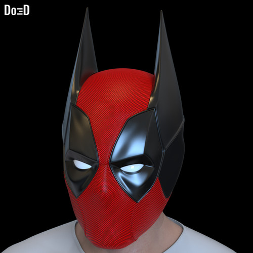 Batpool 2 Helmet (Batman Deadpool) 3D Printable Model Print File STL # ...