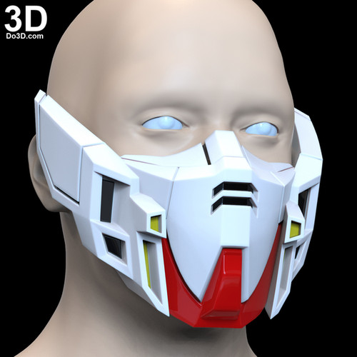 XXXG-00W0 Wing Gundam Zero Style Face Mask Covering | 3D Printable ...