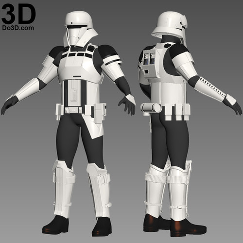 Hover Tank Trooper, Tanker, Commander, Driver Armor, 3D Model Project ...