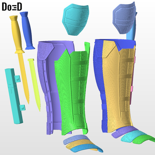 Deadpool 3 Shin & Knee Armors + Knife Weapon | 3D Printable Model # ...