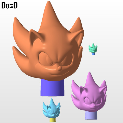 Sonic 3 Variant Head Figure / Statue Version | 3D Printable File #S3V ...