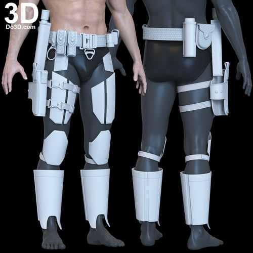 The Batman Lower Body, Leg Armors, Holster Utility Belt 3D Printable ...